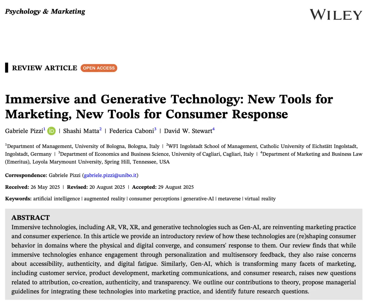 New Research Publication on Immersive and Generative Technology – KU