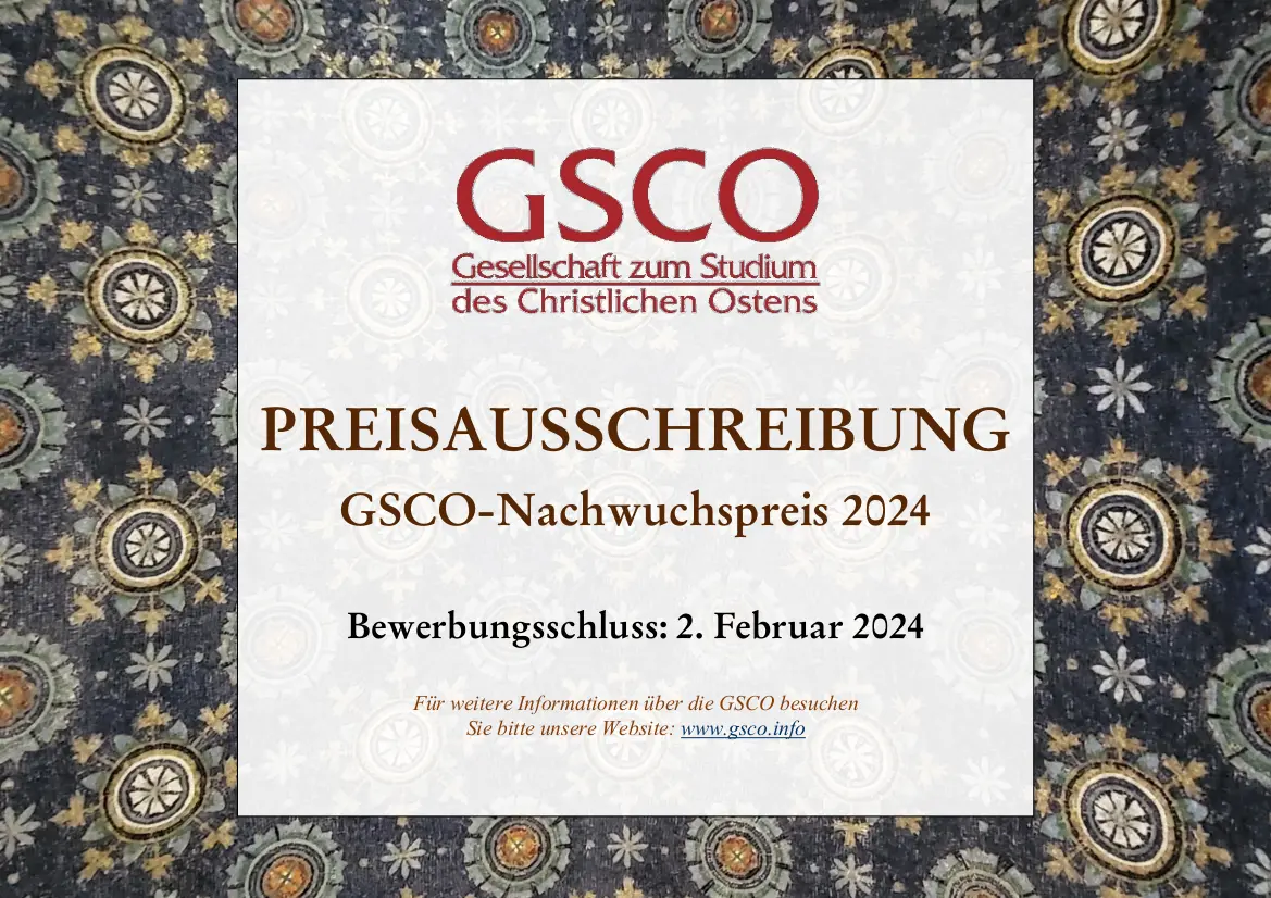 Ausschreibung des GSCO-Nachwuchspreises 2024 – KU