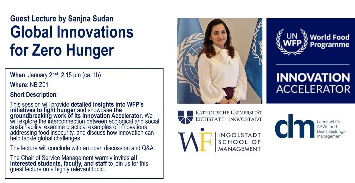 Invitation to Guest Lecture on Global Innovations for Zero Hunger by ...